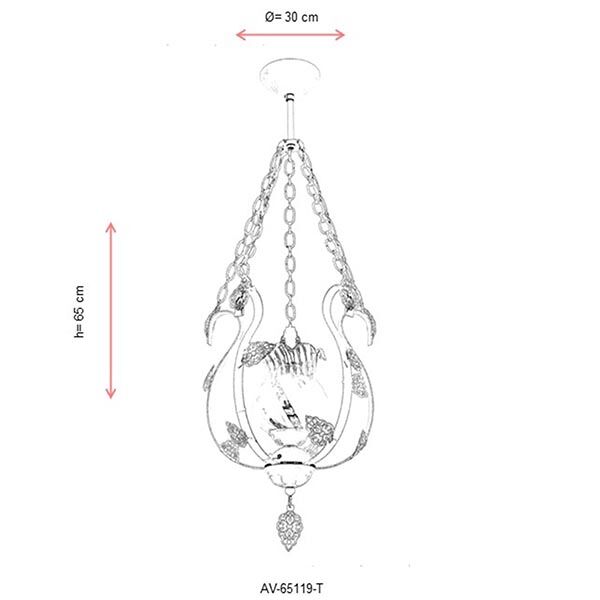 Av-65119-T Beyaz Klasik Avize Avize TepeHome